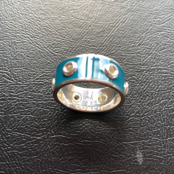 Coach | Jewelry | Coach Enamel And Sterling Silver Grommet Ring New ...